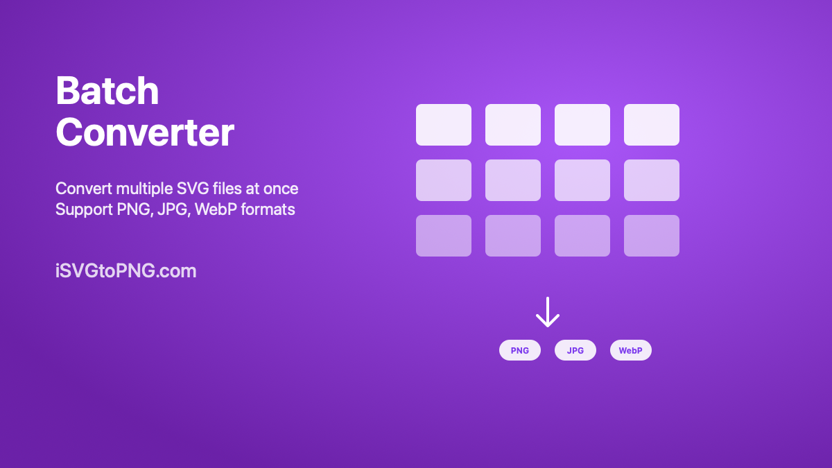 Batch SVG Converter - Securely Convert Multiple SVGs Online|iSVGtoPNG